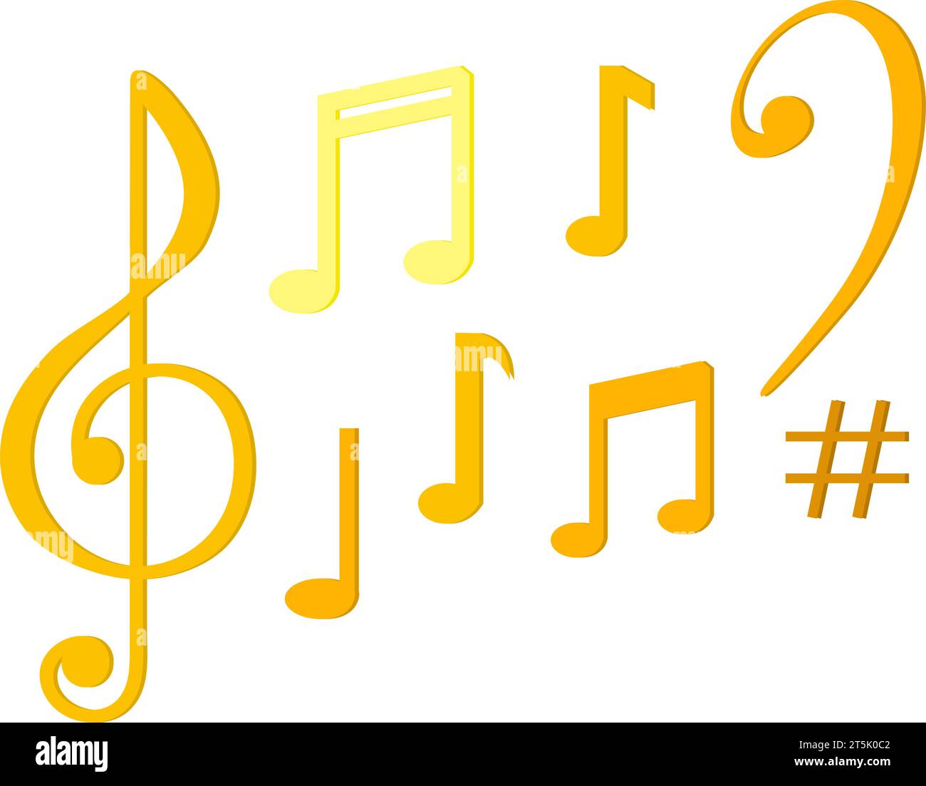 Music notes collection in vector style Stock Vector Image & Art - Alamy