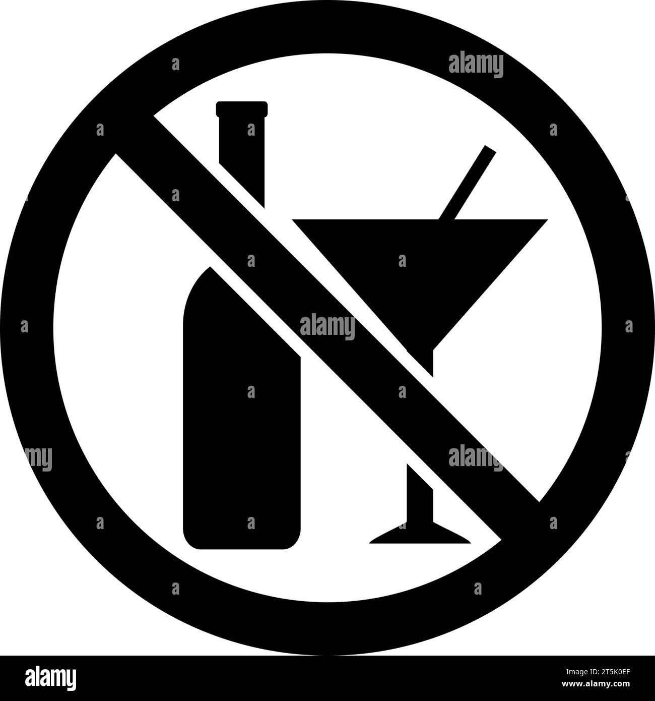 No alcohol or alcohol banned sign in vector Stock Vector Image & Art ...