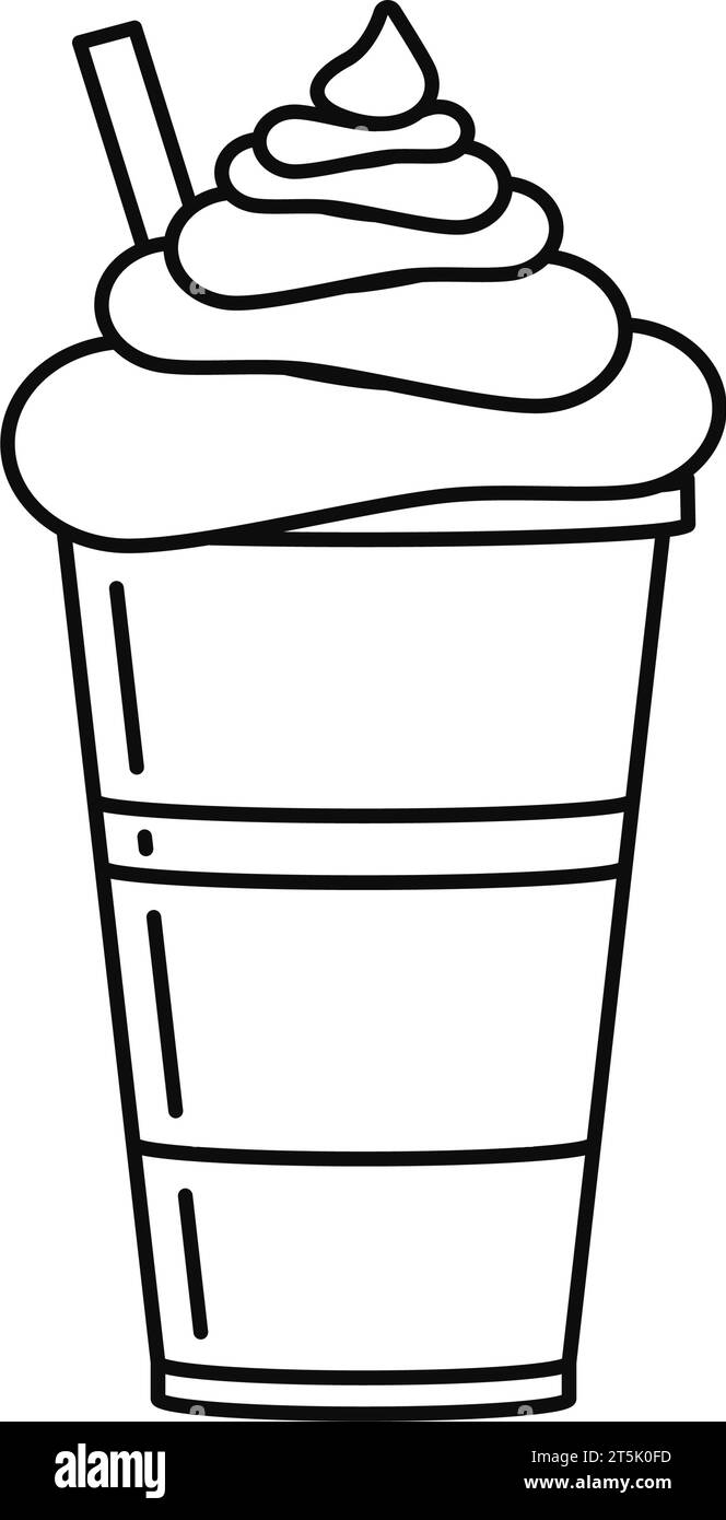 Milkshake outline icon hi-res stock photography and images - Alamy