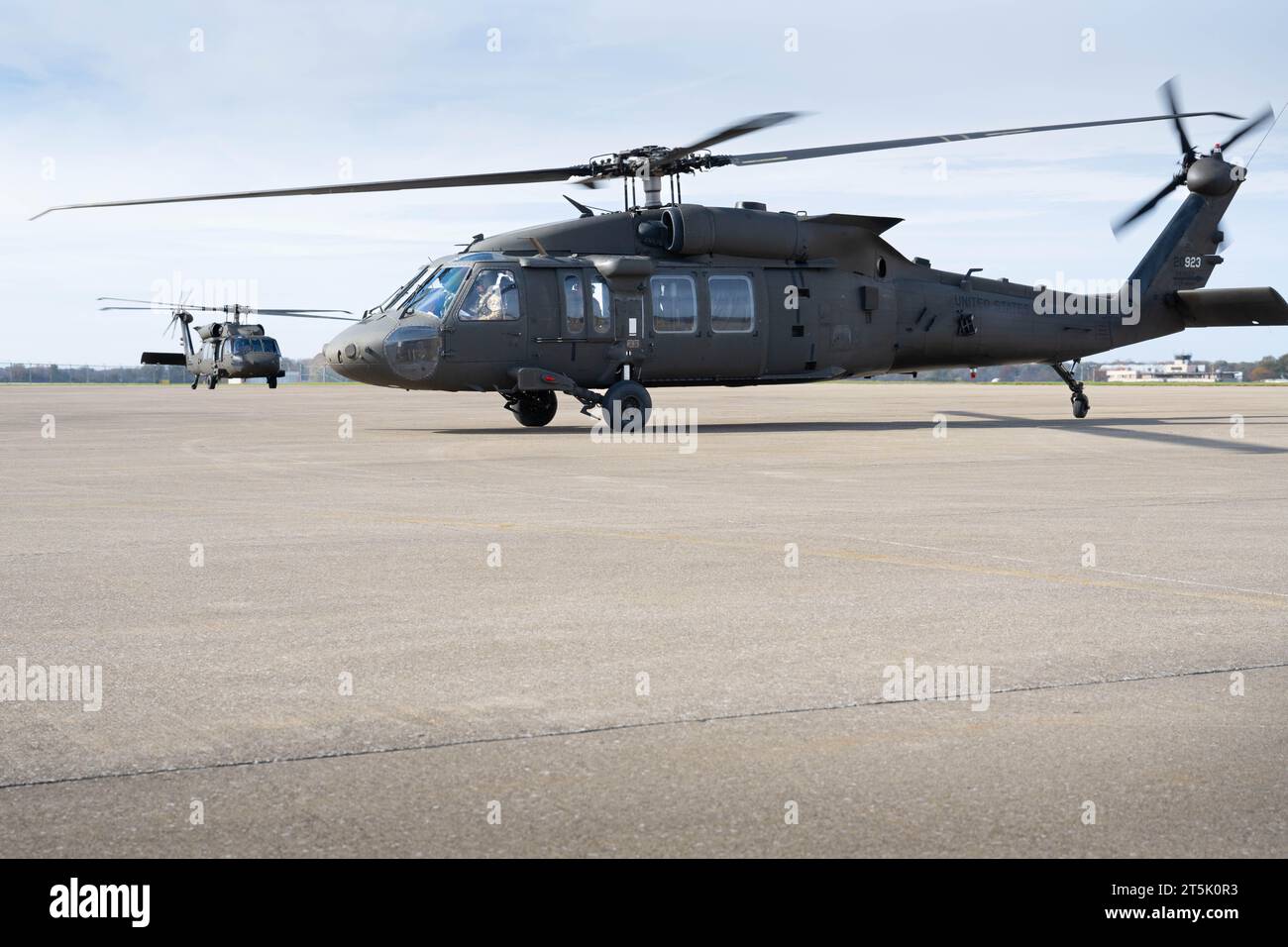 Airman assigned to the 181st Intelligence Wing, ride in a Sikorsky UH ...