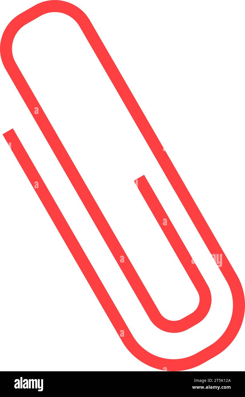 Paperclip icon in red in vector Stock Vector Image & Art - Alamy