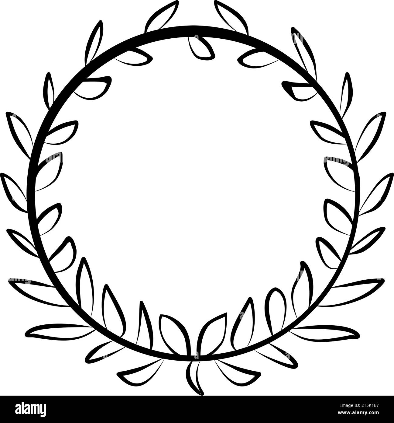 Wreath circle Black and White Stock Photos & Images - Alamy