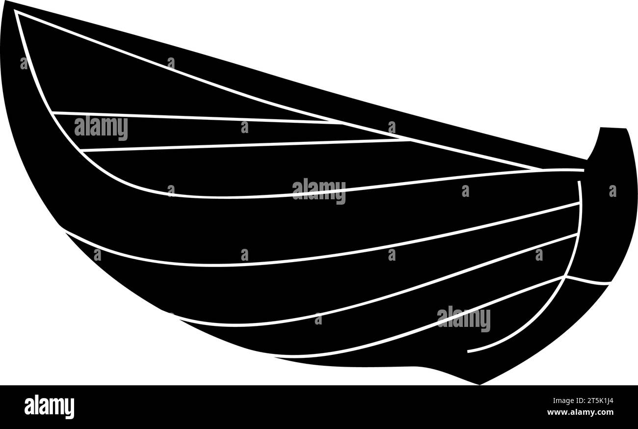 Rowing boat illustration Black and White Stock Photos & Images - Alamy