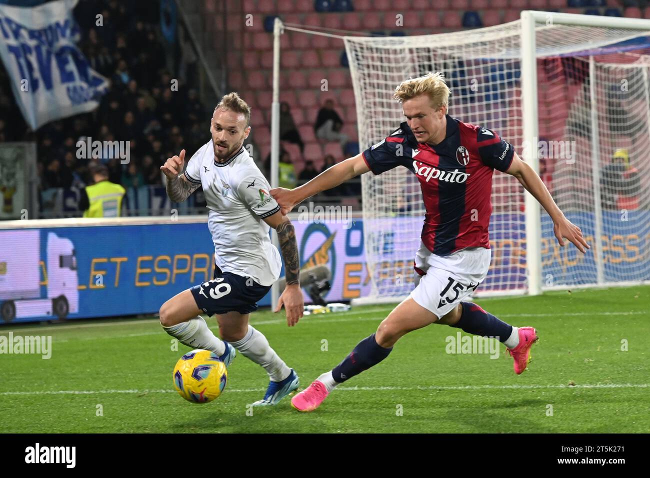 Manuel Lazzari (Lazio)Victor Kristiansen (Bologna) during the Italian ...