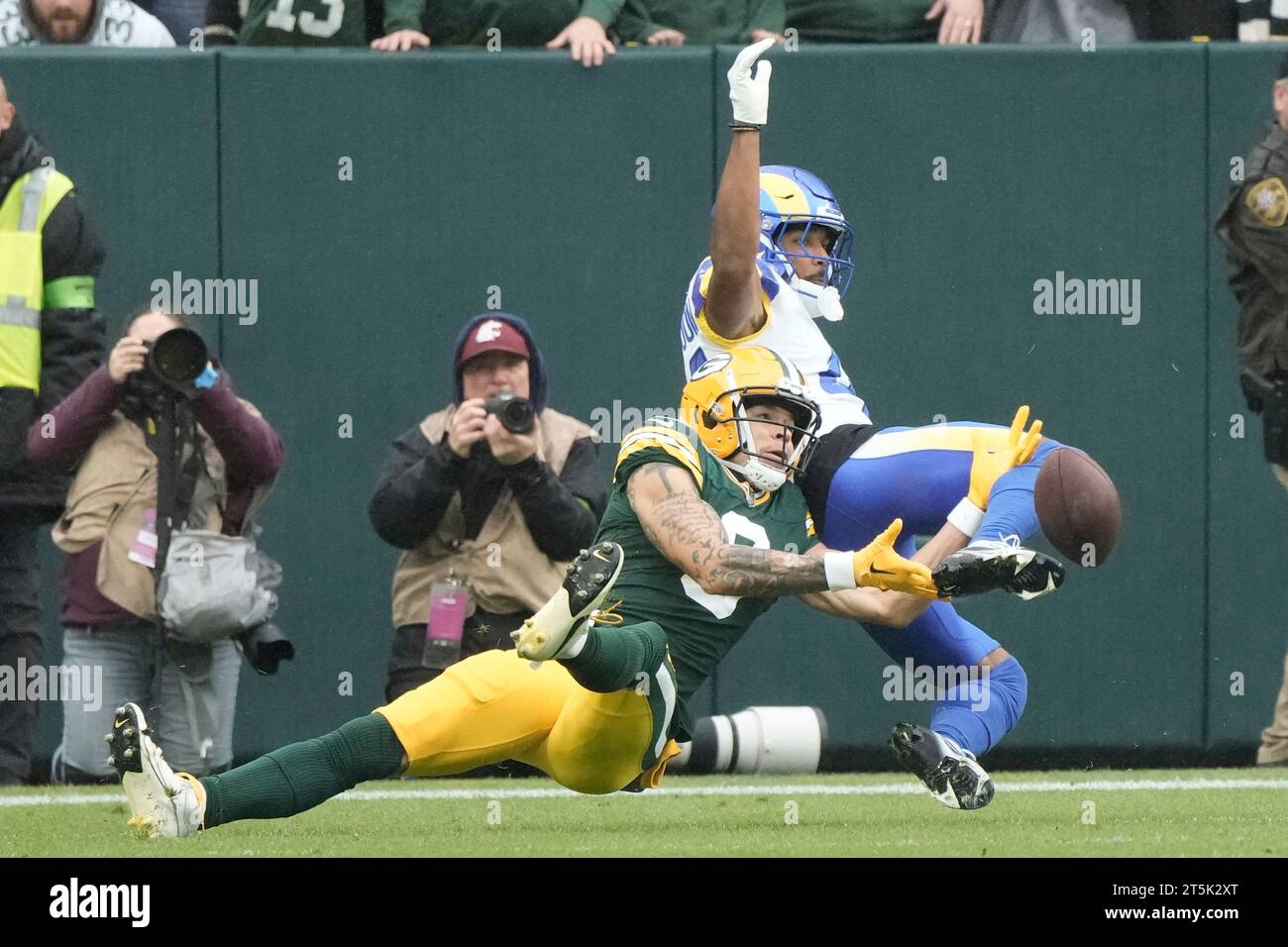 Los Angeles Rams' Ahkello Witherspoon breaks up a pass intended for ...