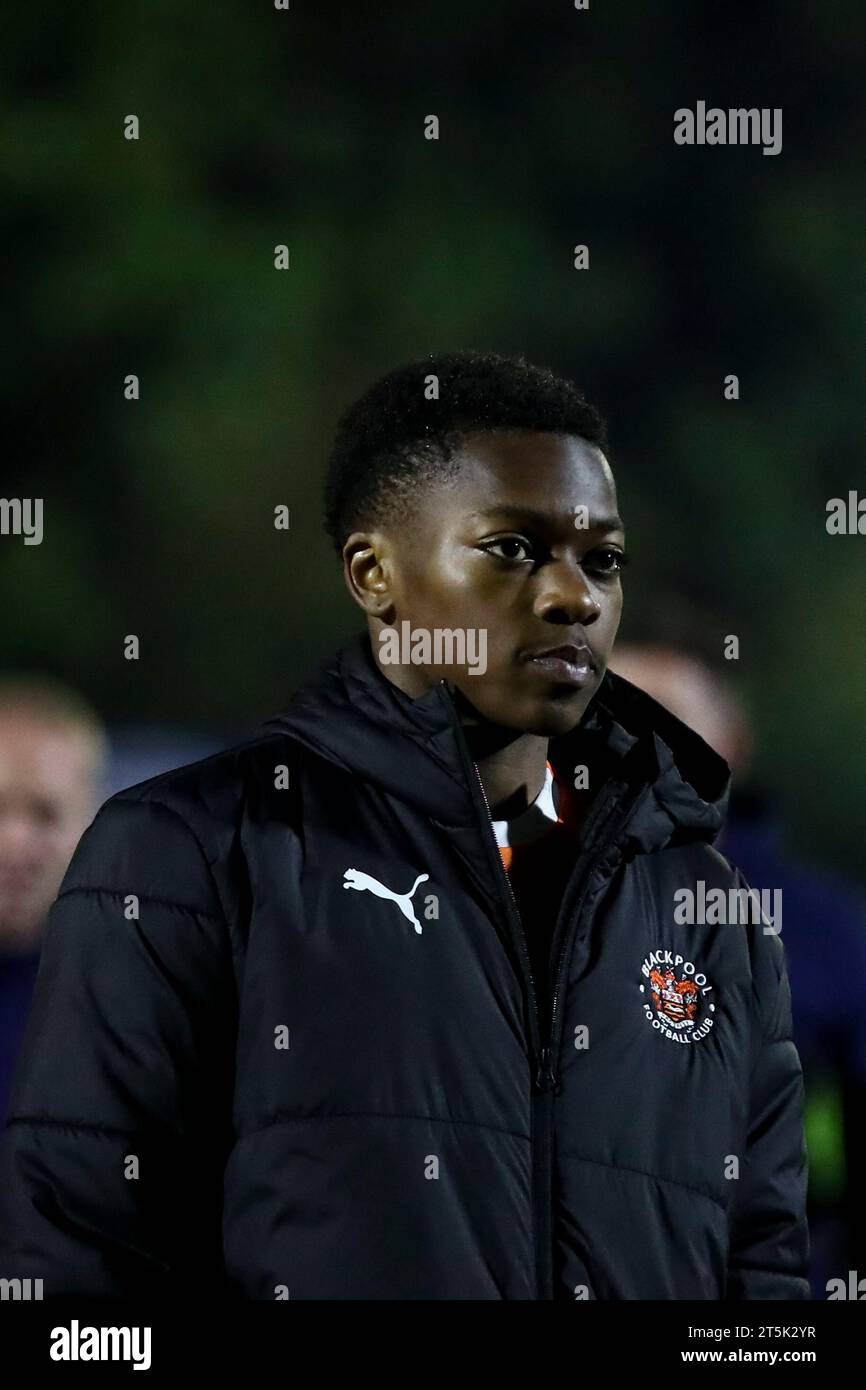 Karamoko Dembele of Blackpool at the end of the game during the FA Cup ...