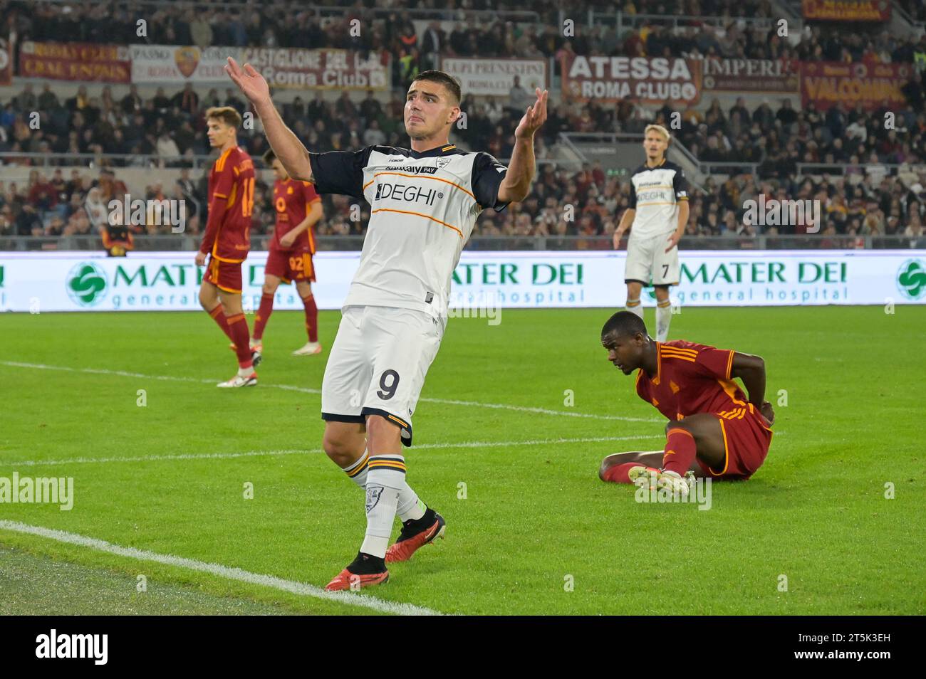 Rome, Italy, 5 Nov, 2023 Nikola Krstovic of Uc lecce at the Roma vs ...