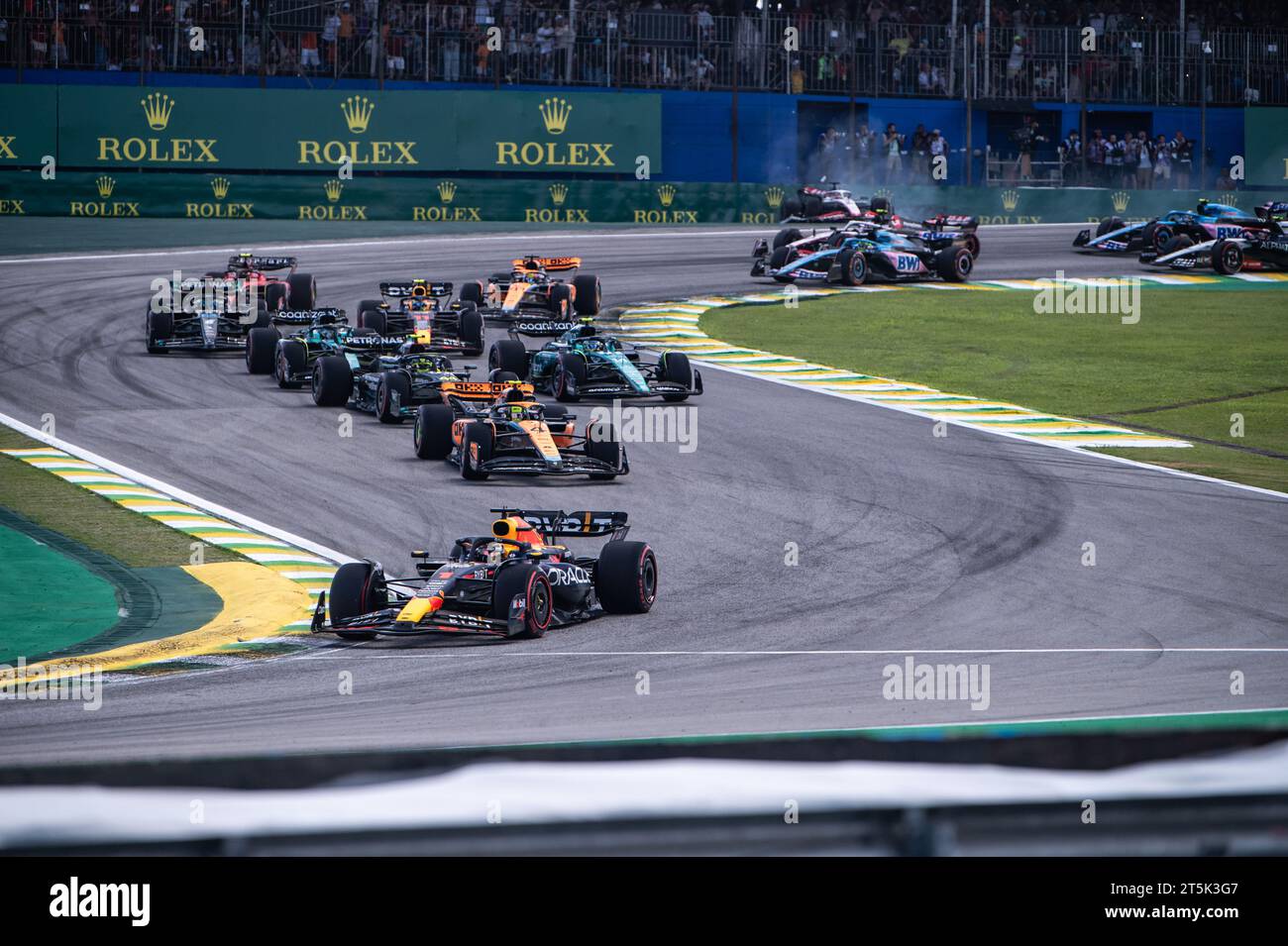 SAO PAULO, Brazil. 5th Nov, 2023. START, in the lead Max VERSTAPPEN ...