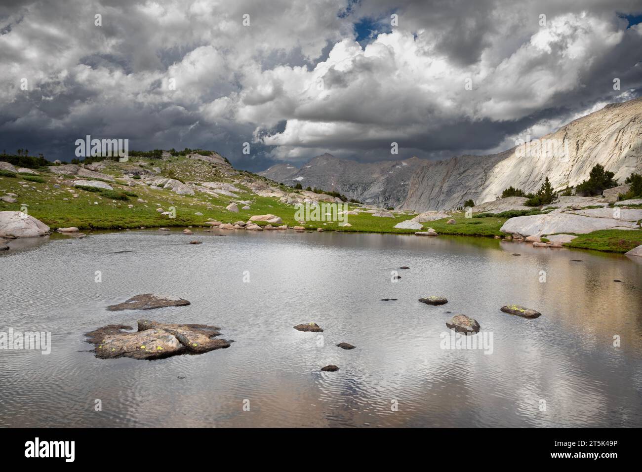 WY05628-00...WYOMING - Storm clouds gathering over Haystack Mountain ...