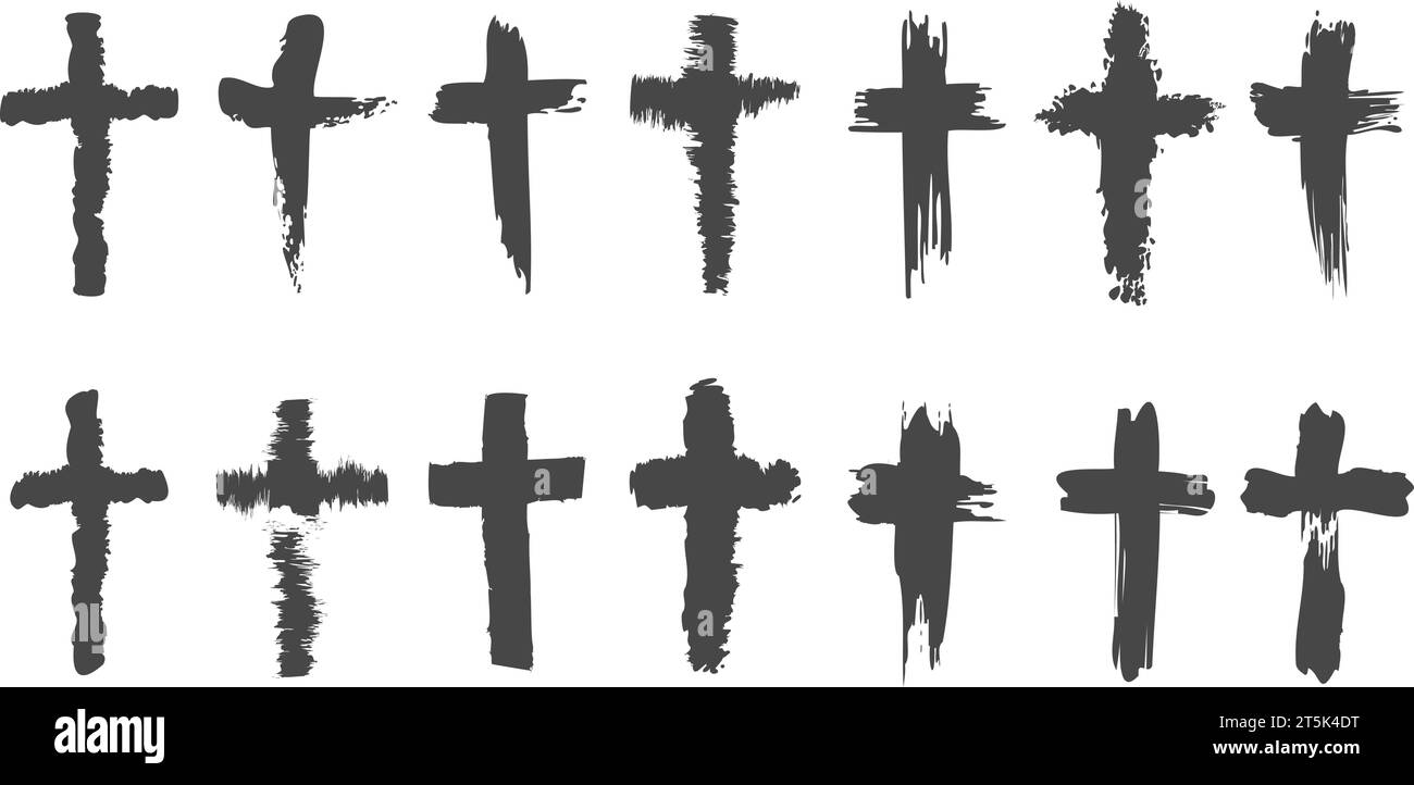 Hand drawn black crosses Stock Vector Image & Art - Alamy