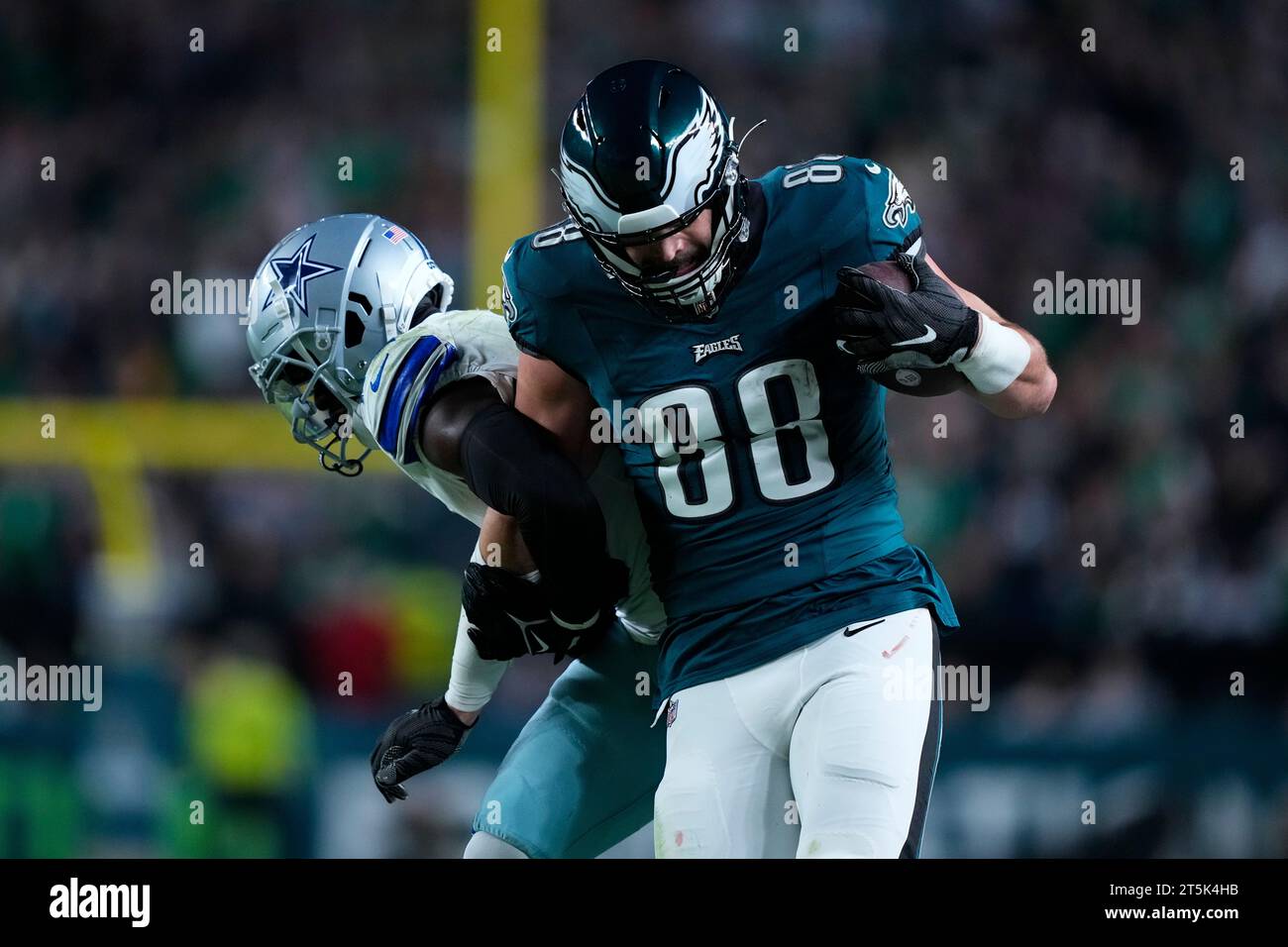 Dallas Cowboys safety Markquese Bell (14) holds on to Philadelphia ...