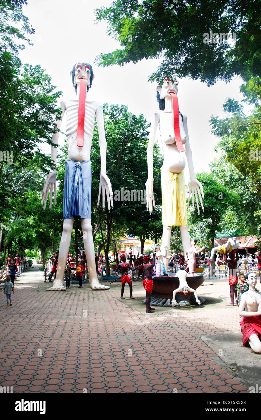 Preta hungry ghosts and zombie statue in buddhist cosmology spirits ...
