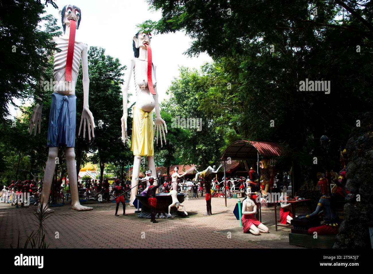 Preta hungry ghosts and zombie statue in buddhist cosmology spirits ...