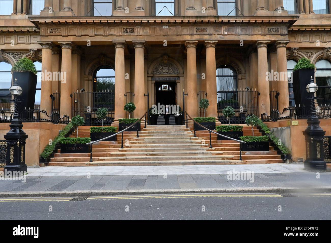 Entrance to the Merchant Hotel in Belfast Northern Ireland Stock Photo ...