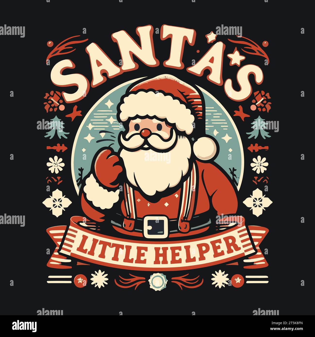 Santas little helper Stock Vector Images - Alamy