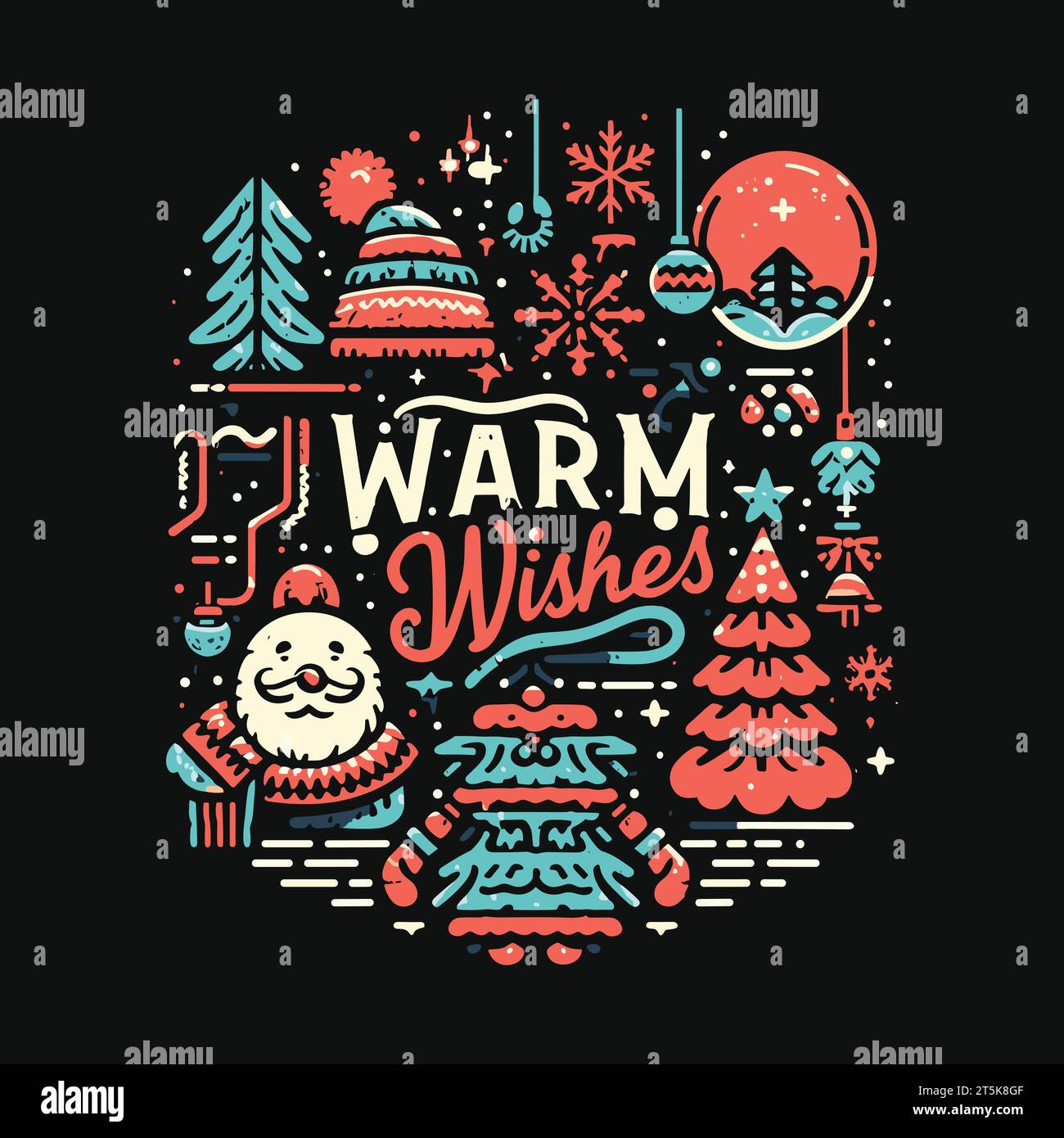 Warm Wishes T-shirt Design Vector Stock Vector Image & Art - Alamy