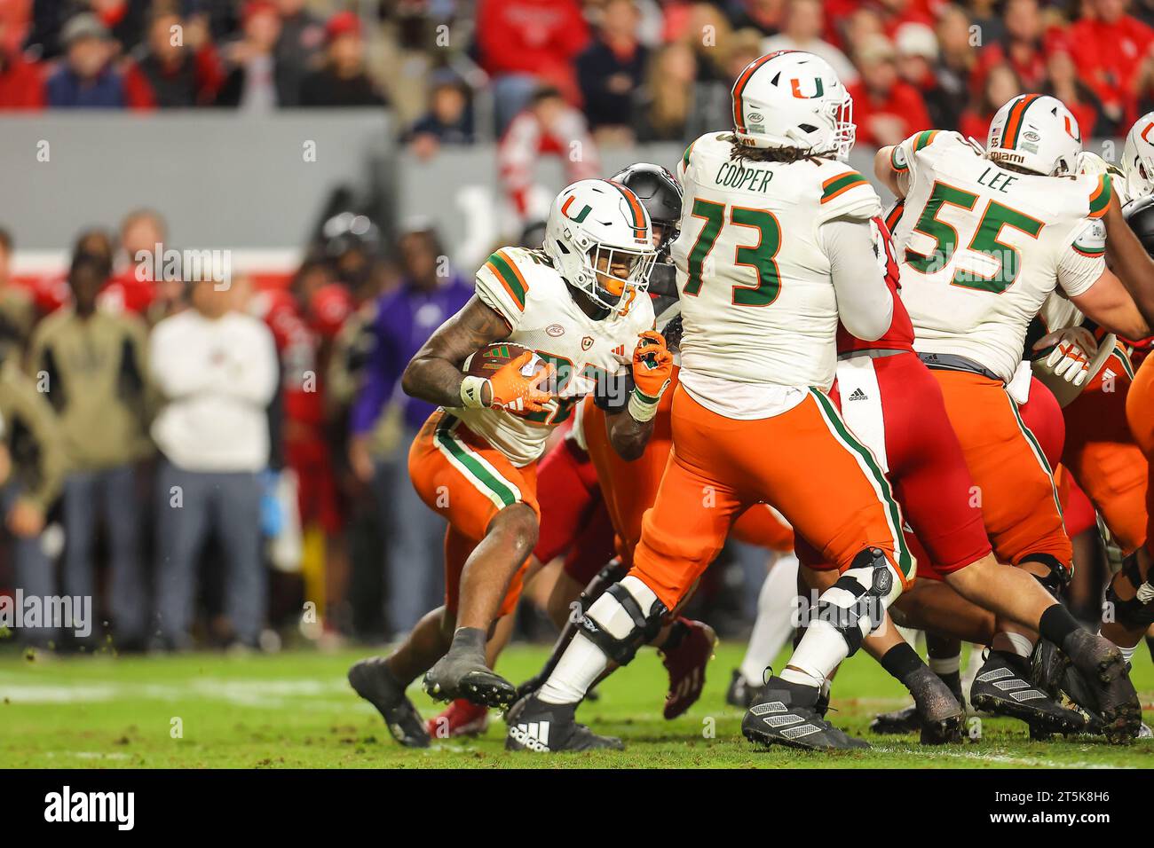 November 4,2023: University of Miami freshman Mark Fletcher Jr. (22 ...