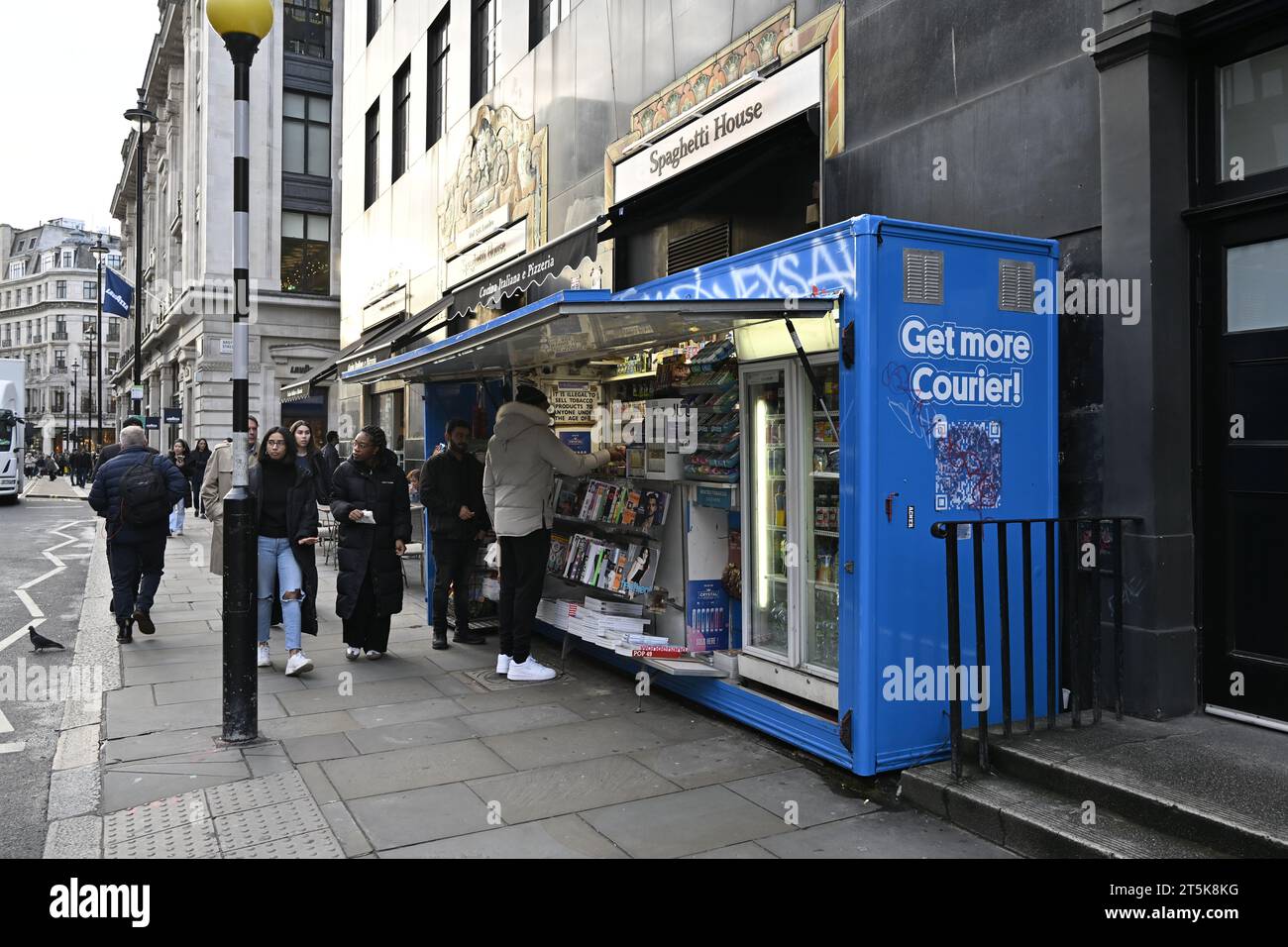 Newspaper and magazine Kiosk on Great Marlborough Street London W1 ...