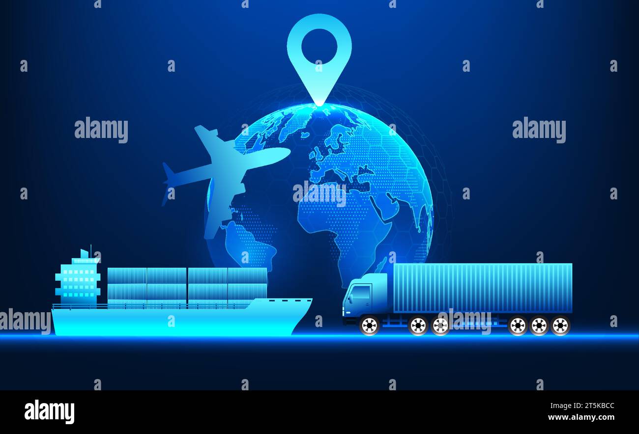 Transportation and logistics business technology Worldwide shipping By using technology and ...