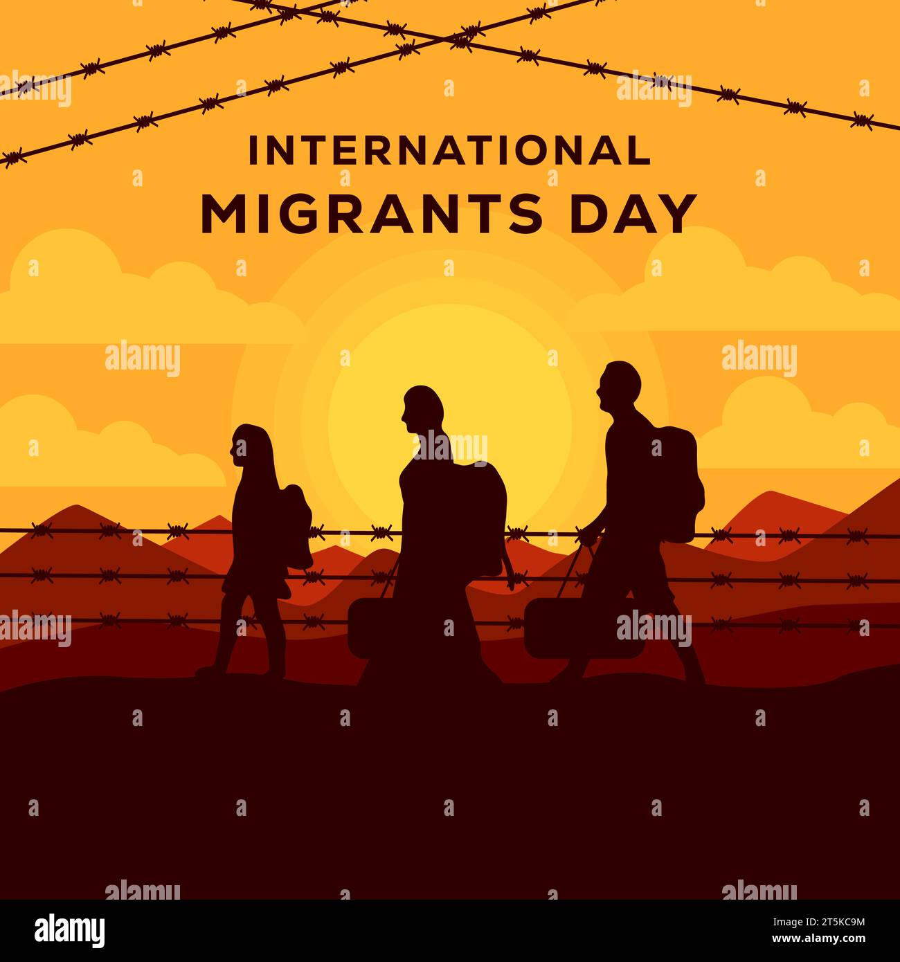 vector design international migrants day illustration Stock Vector Image & Art - Alamy