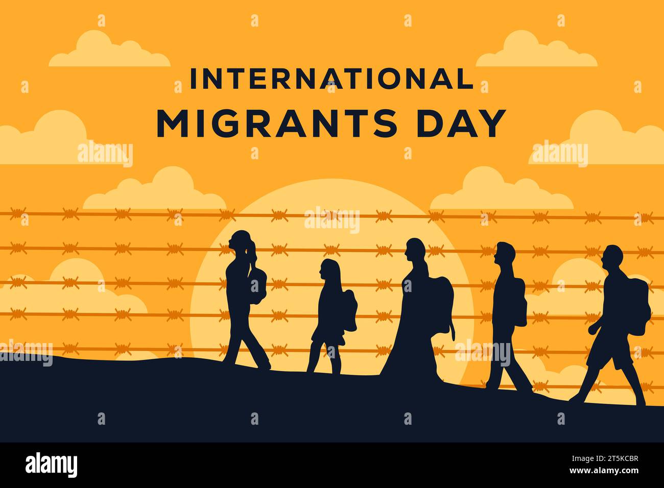 flat international migrants day background illustration Stock Vector Image & Art - Alamy
