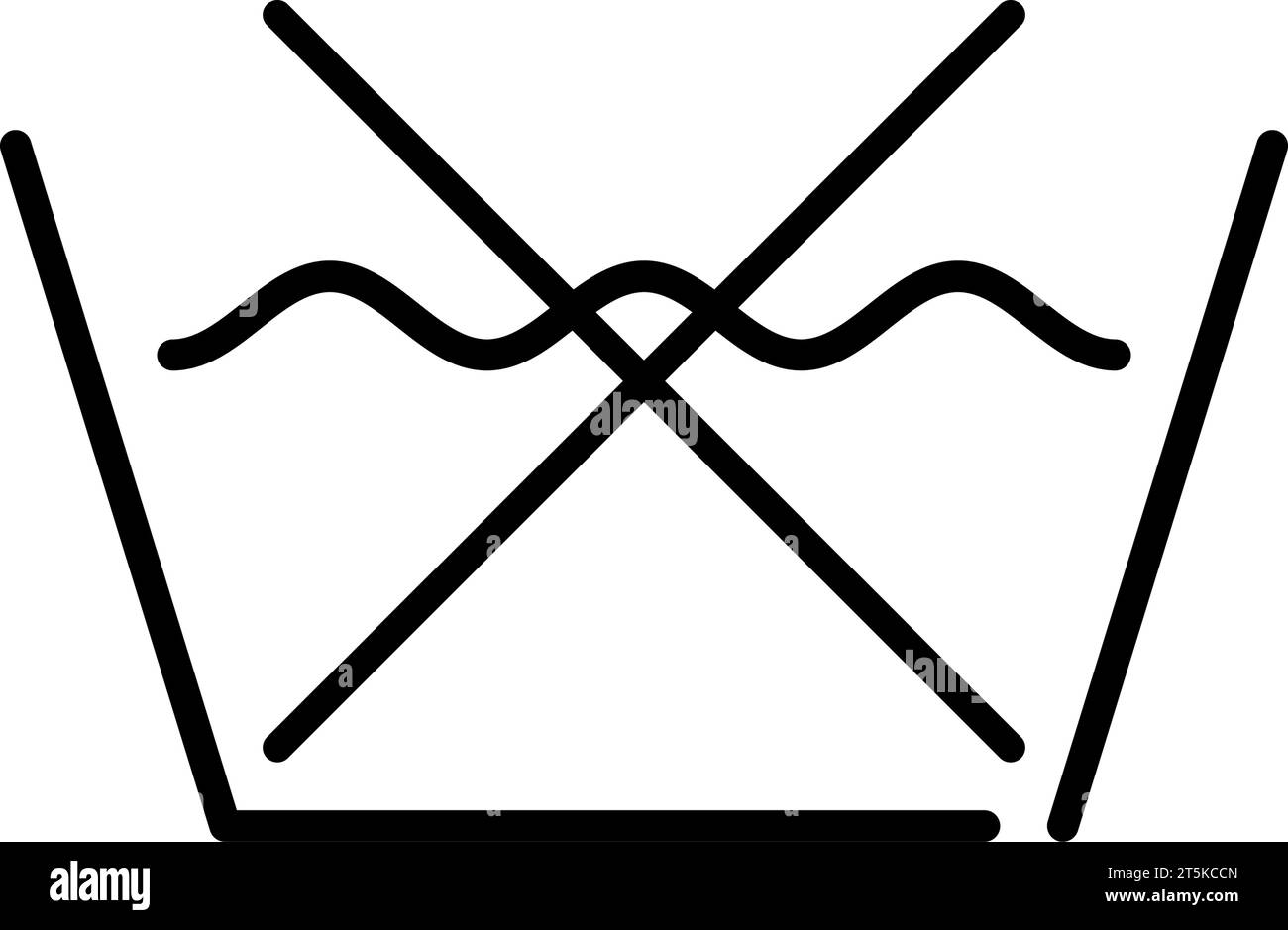 No washing clothes. Laundry instructions label. Pixel perfect icon ...