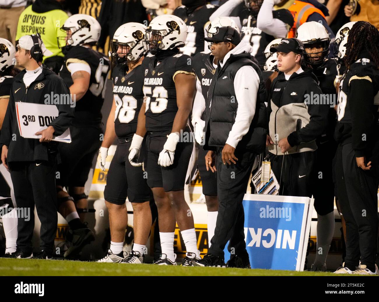 Colorado head coach Deion Sanders in the first half of an NCAA college ...