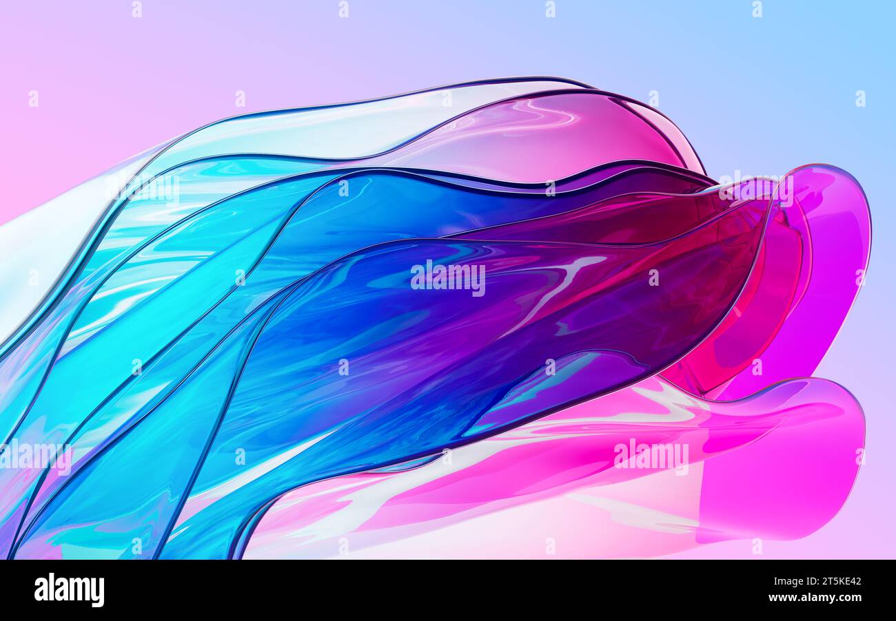 Abstract gradient glass background, 3d rendering. 3d illustration Stock ...