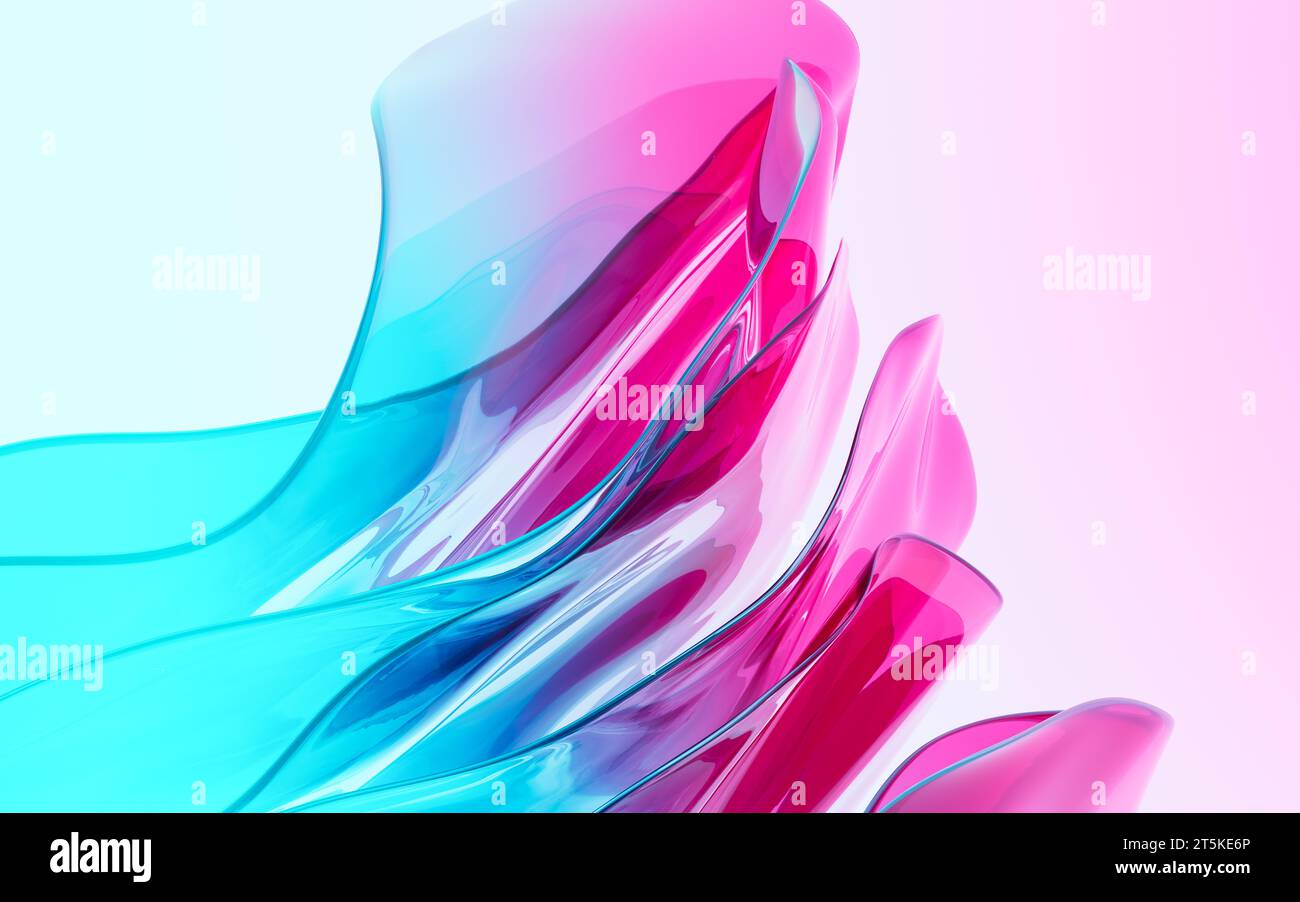 Abstract gradient glass background, 3d rendering. 3d illustration Stock ...
