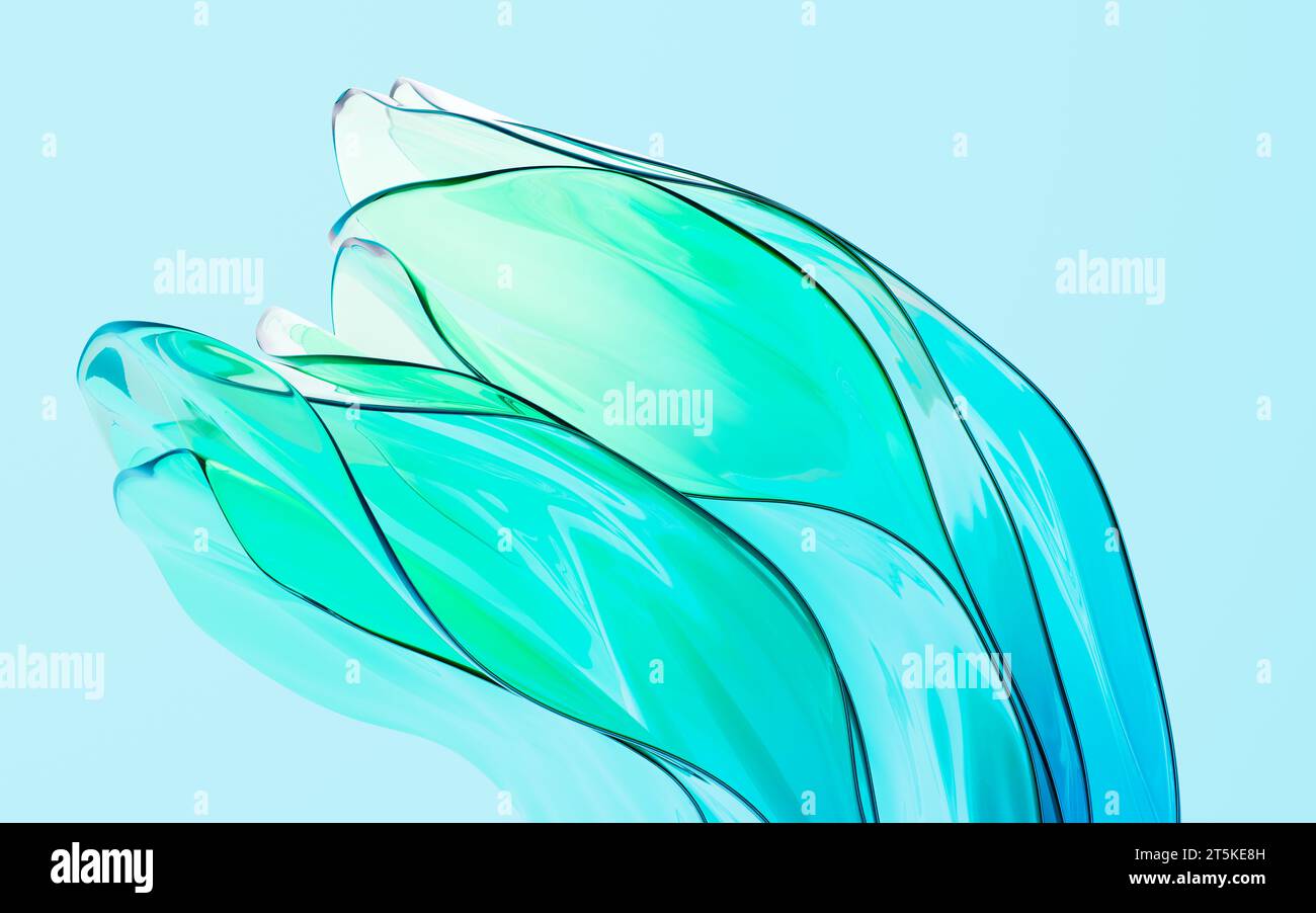 Abstract gradient glass background, 3d rendering. 3d illustration Stock ...