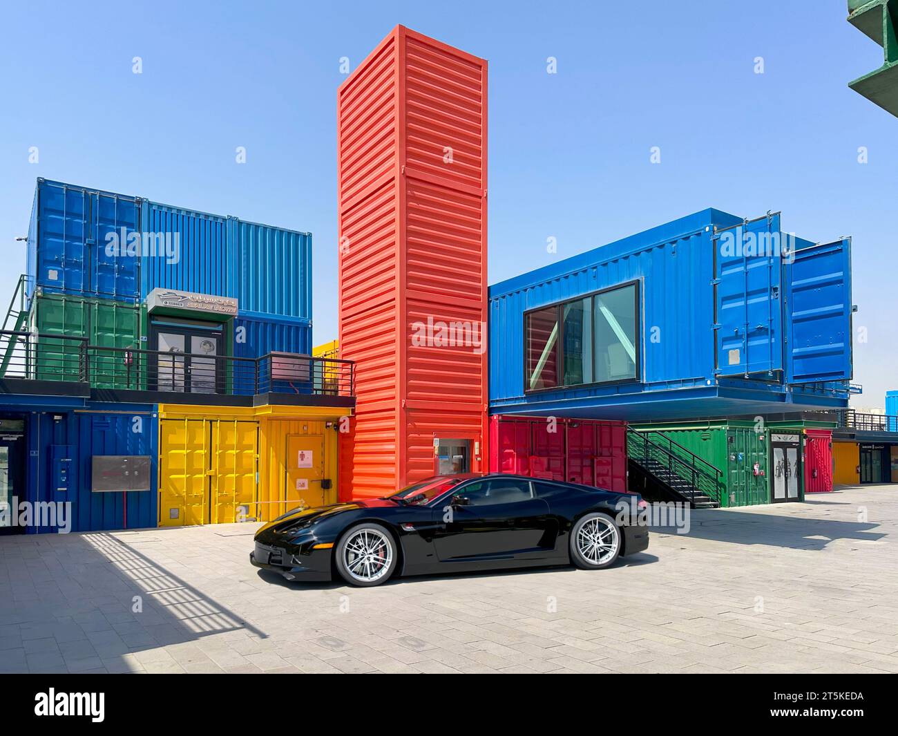 Box Park, luxury car in Box Park Doha Qatar Stock Photo - Alamy