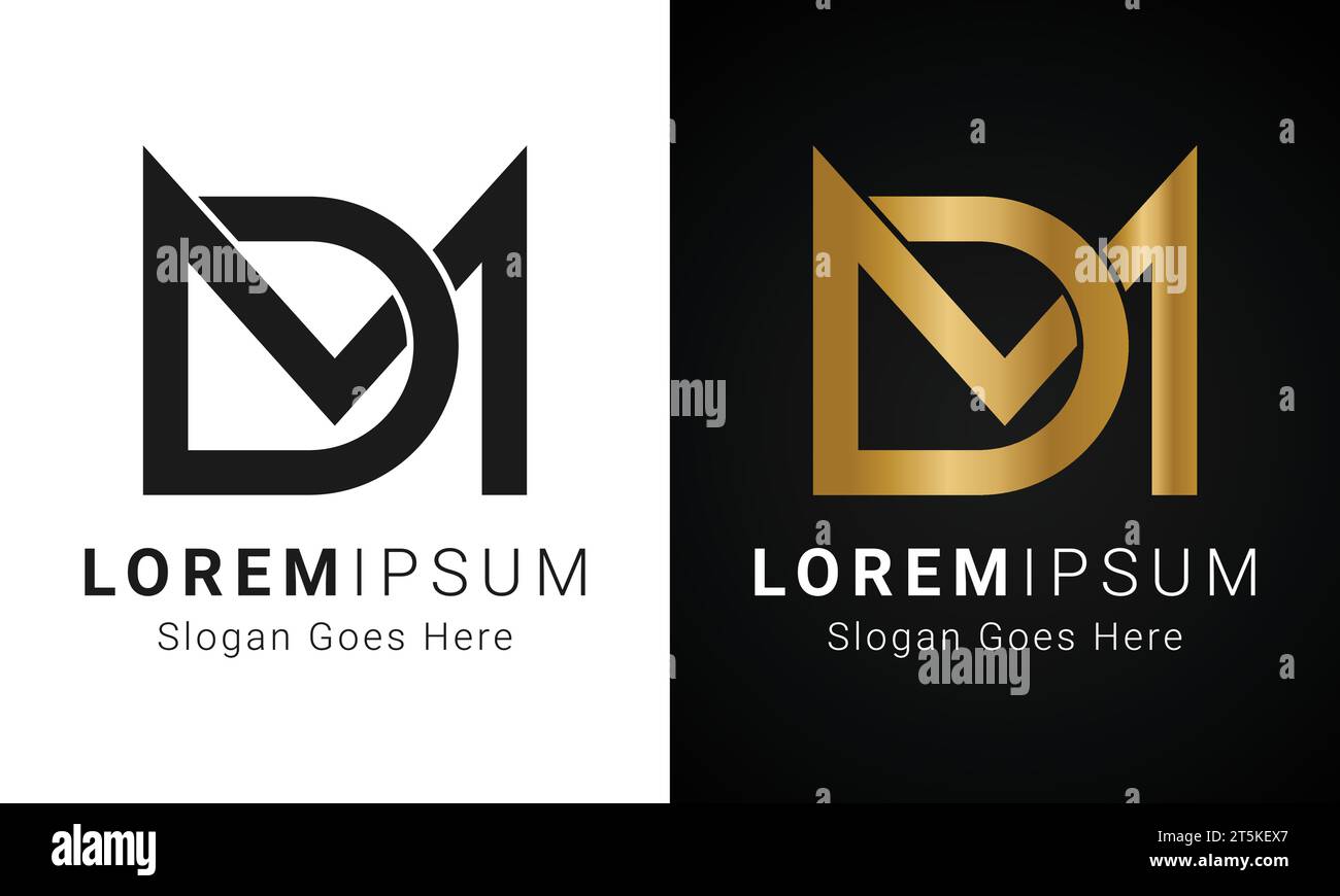 Dm letter logo design hi-res stock photography and images - Alamy