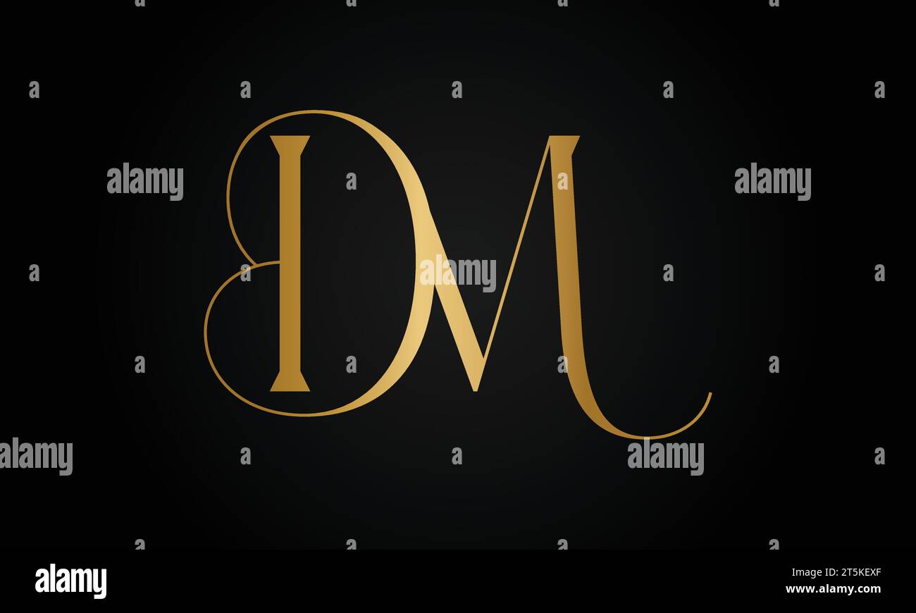 Dm letter logo design hi-res stock photography and images - Alamy
