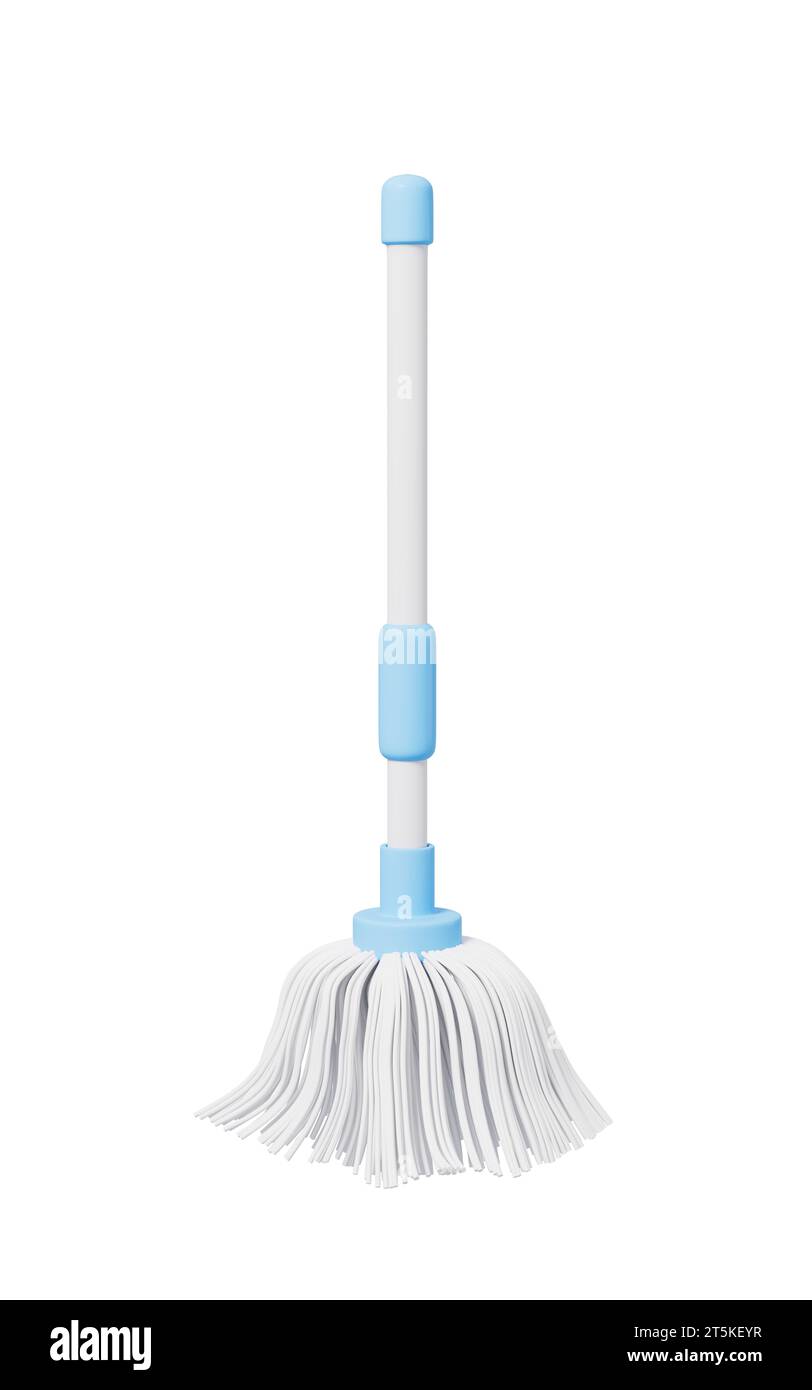 Cartoon mop isolated model, 3d rendering. 3d illustration Stock Photo ...