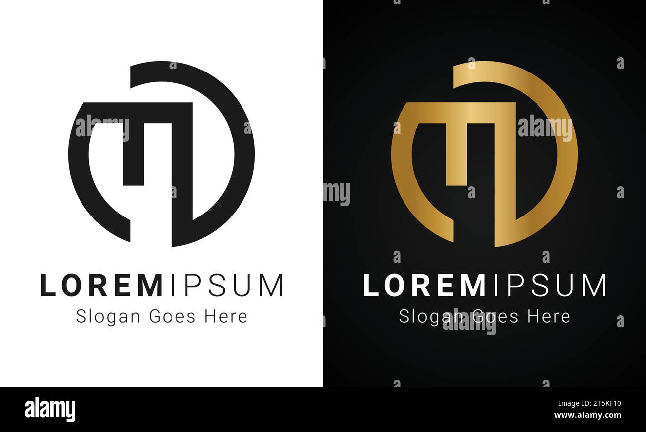 Dm letter logo design hi-res stock photography and images - Alamy