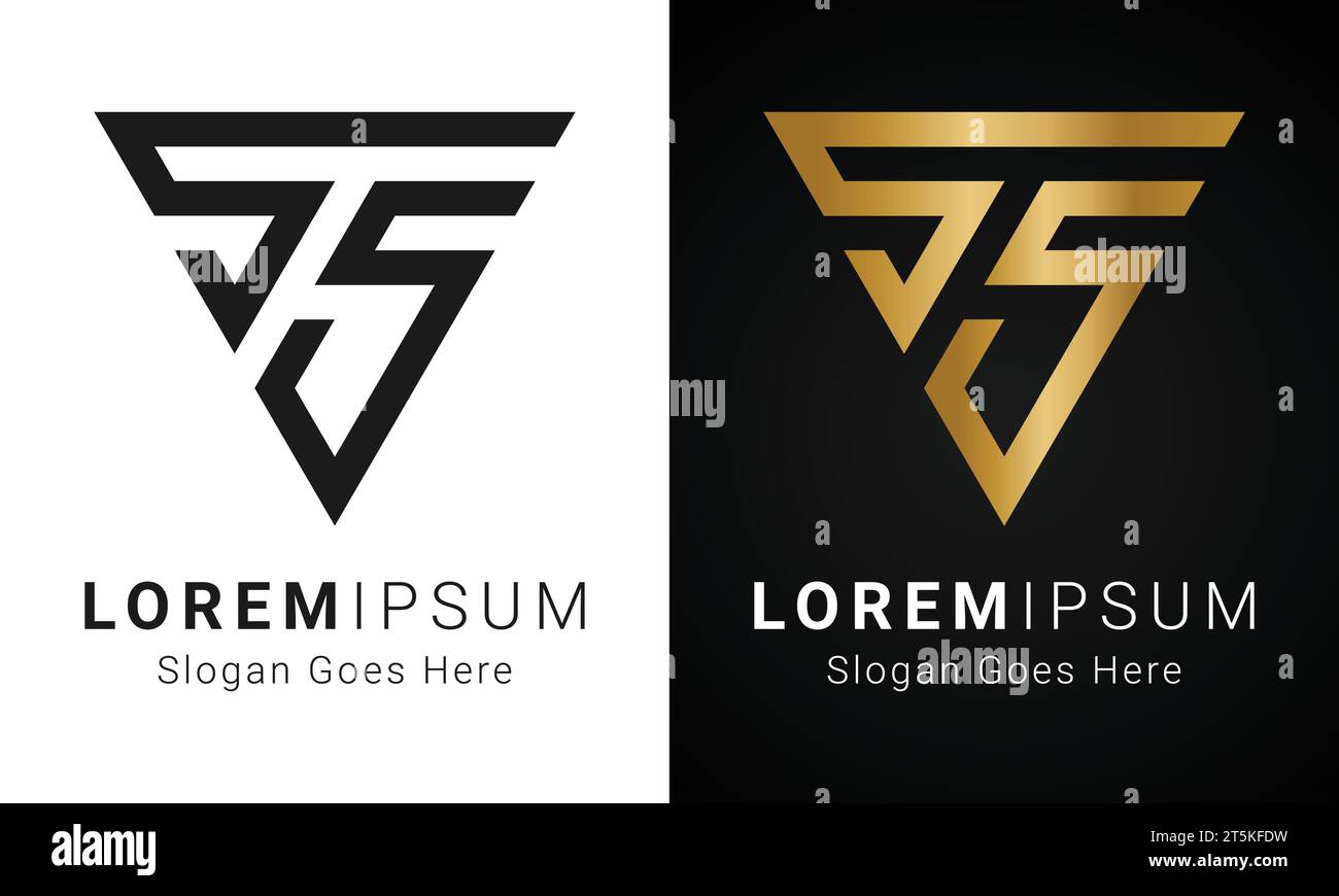 Luxury Initial SS Monogram Text Letter Logo Design Stock Vector Image ...