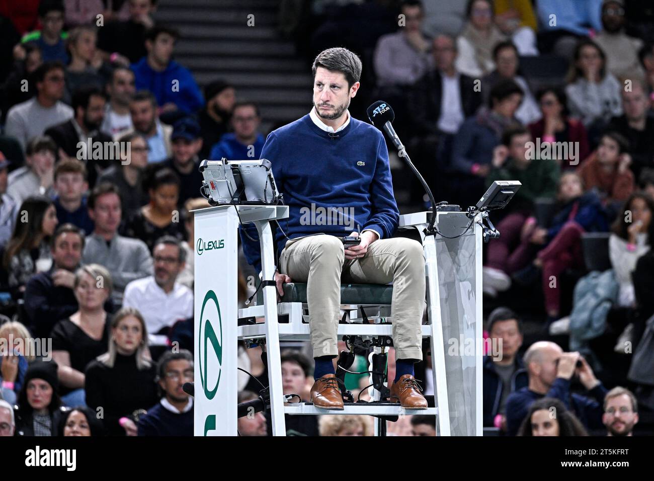 Paris, France. 05th Nov, 2023. French referee chair umpire Renaud ...