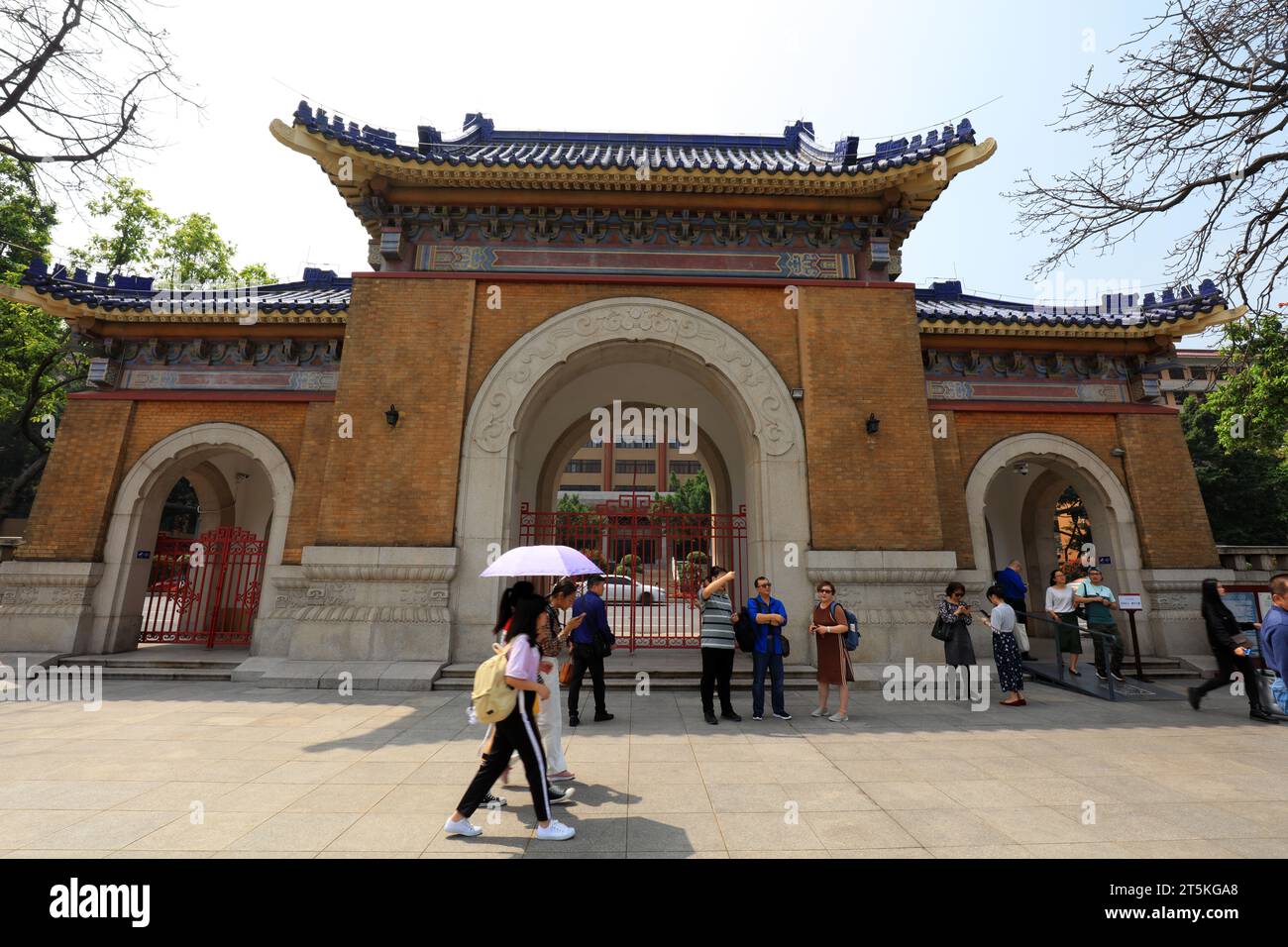 Guangzhou, China - April 5, 2019: South Gate of Zhongshan Memorial Hall ...