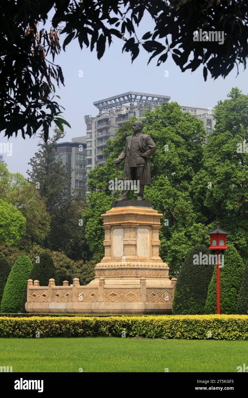 Guangzhou, China - April 5, 2019: Sun Yat-sen Statue in Zhongshan ...