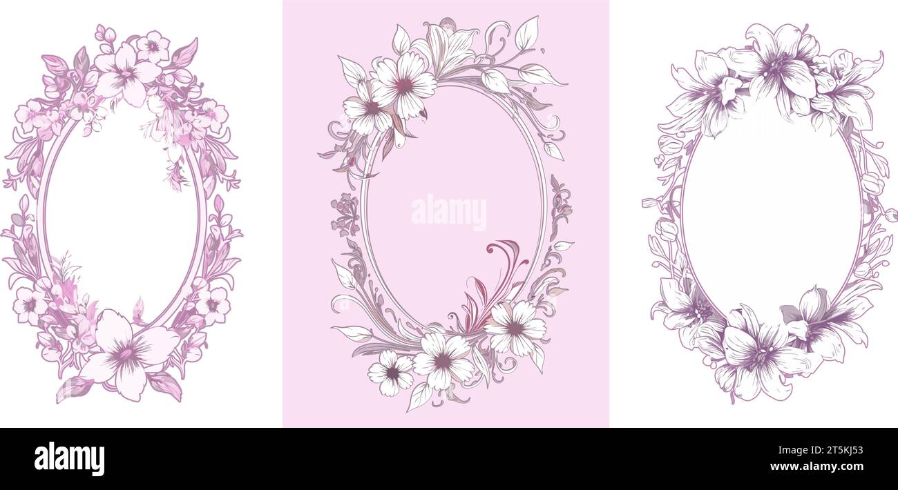 Flower frame. Flowers frames Flower frame. Flowers frames Stock Vector ...