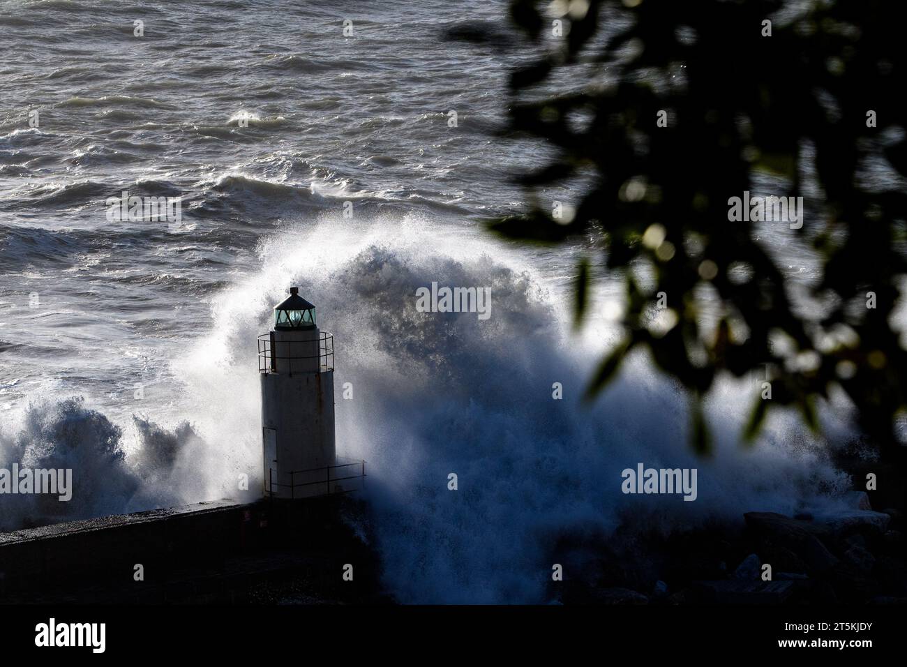 Faro mare in tempesta hi-res stock photography and images - Alamy