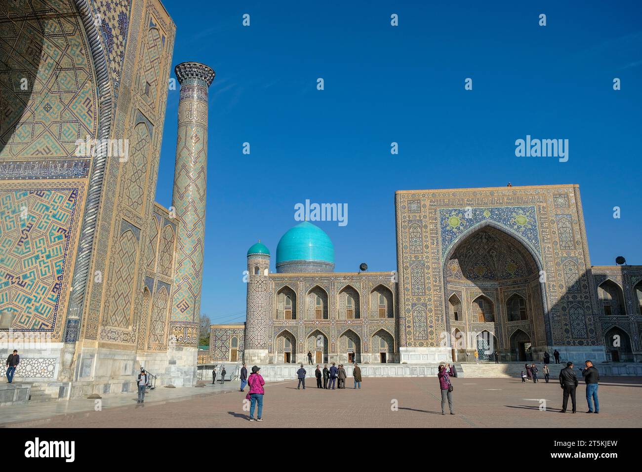 Samarkand, Uzbekistan - November 2, 2023: The Tilla Kari Madrasah in ...