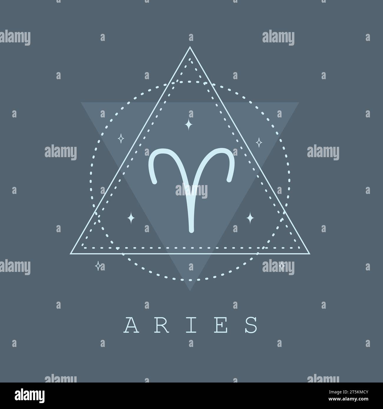 Astrological Aries zodiac sign. Horoscope icon in boho minimalist style ...