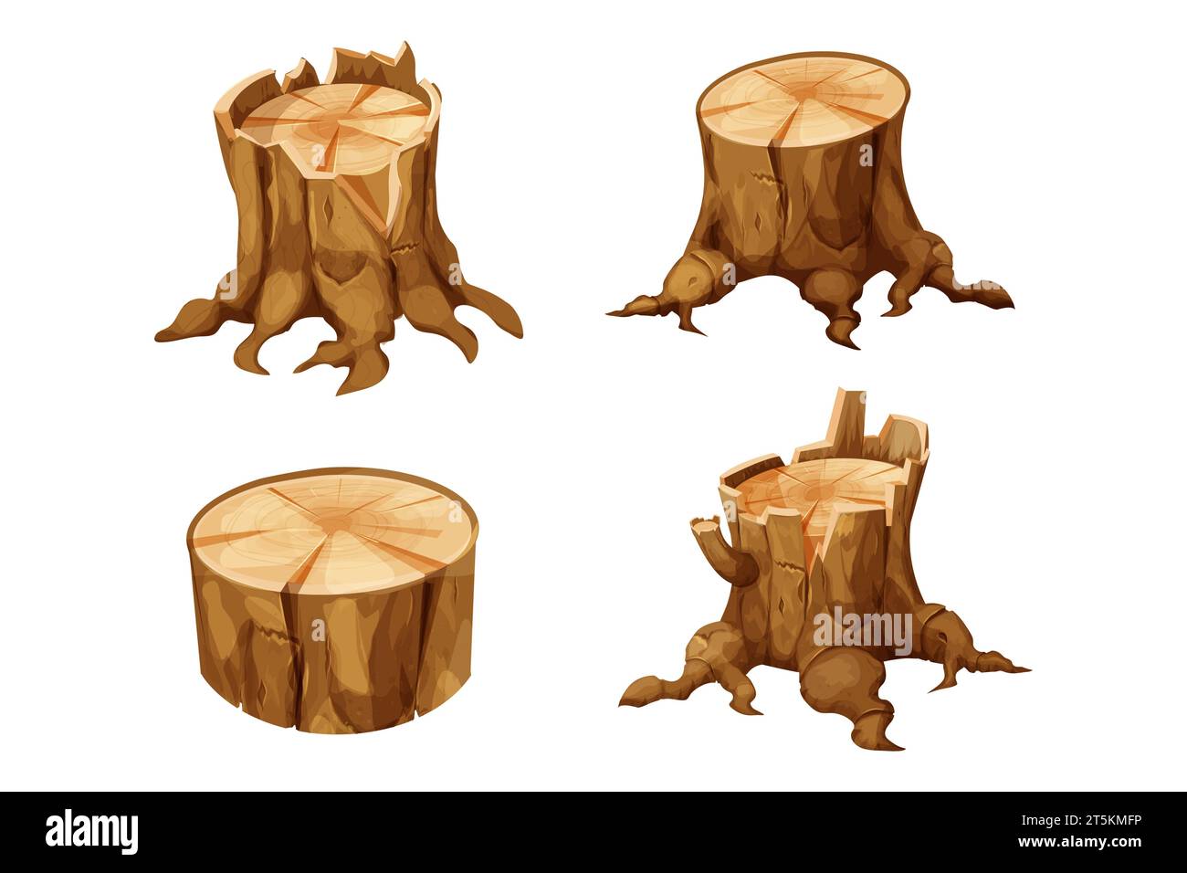 Dead tree roots vector background Cut Out Stock Images & Pictures - Alamy