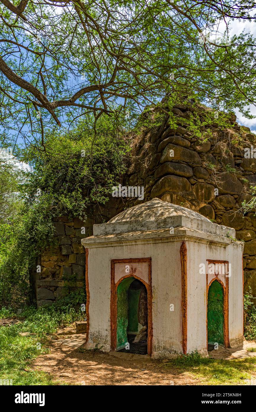 06-06-2015 Small Hindu temple at small hill at Bankapura is located in ...