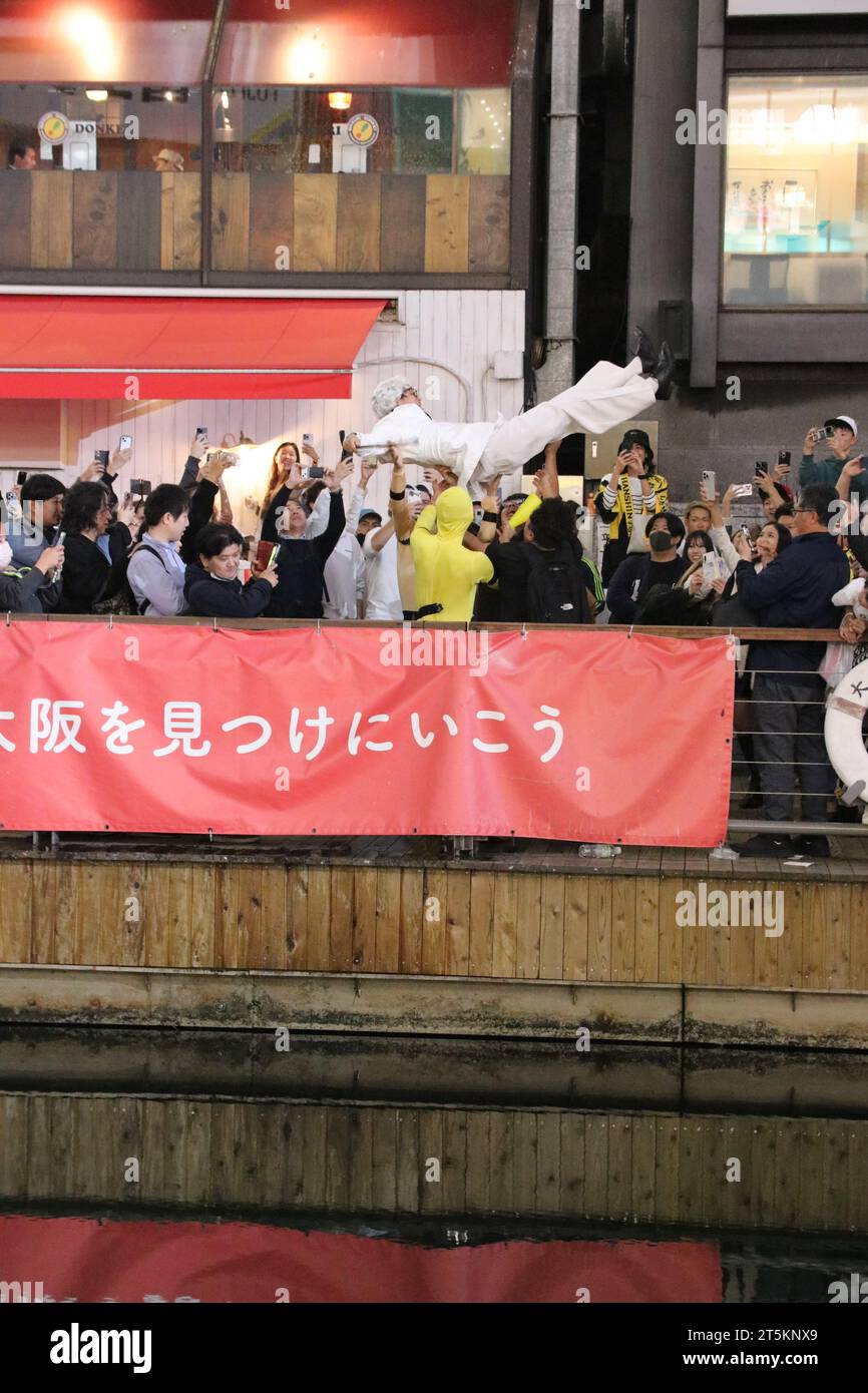 A man who appears to be dressed as Kentucky Fried Chicken founder ...