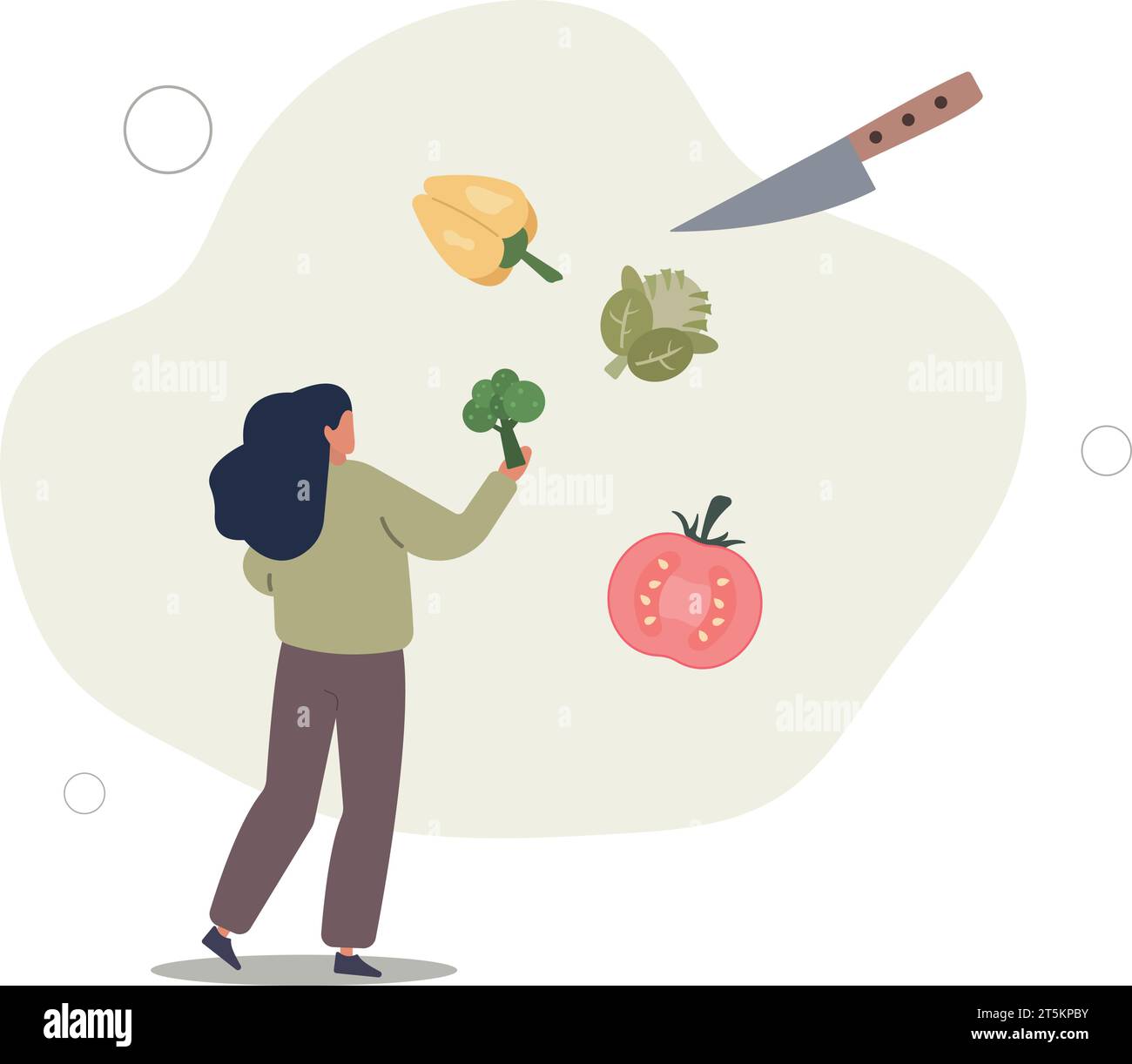 Vegan and natural, green diet eating lifestyle.Avoid meat elements and ...