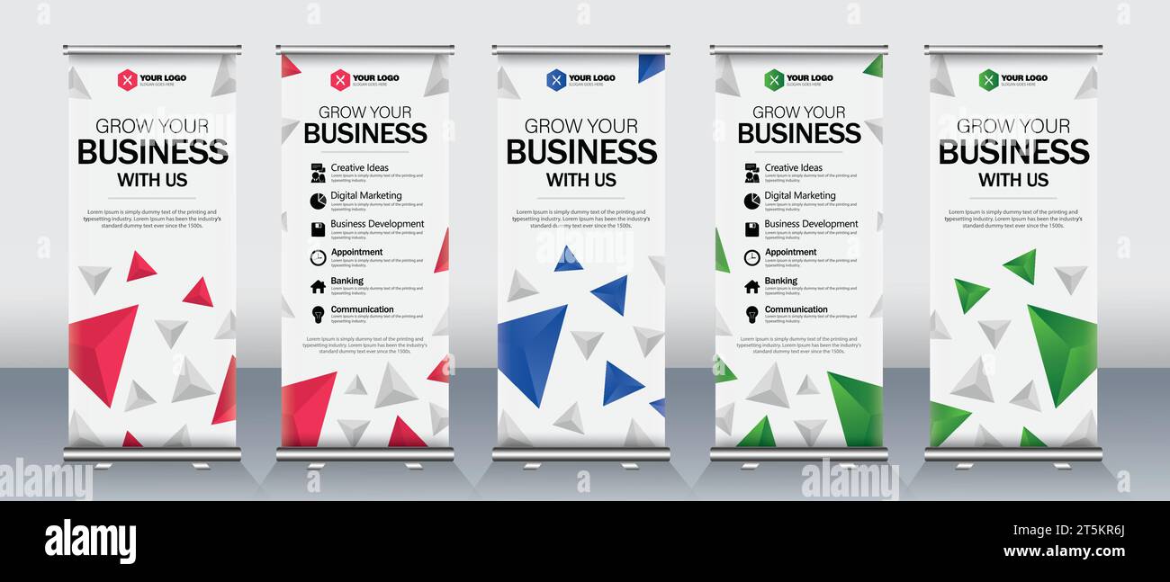 vertical roll-up banner Design for business and advertising, Vector ...