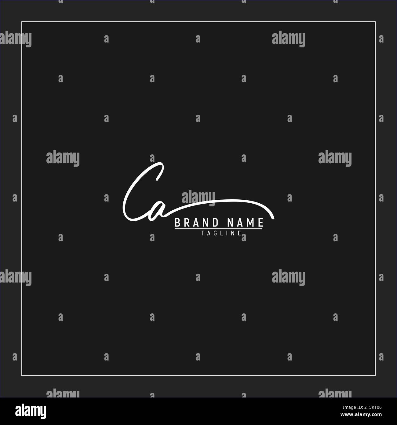 luxury initial CA logo initials signature handwriting monogram isolated ...