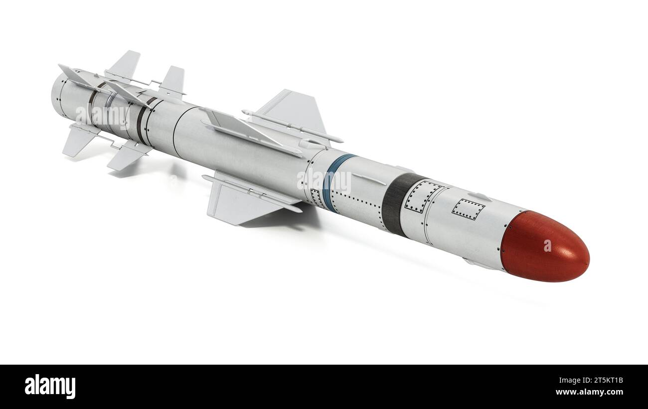Missile isolated on white background. 3D illustration Stock Photo - Alamy